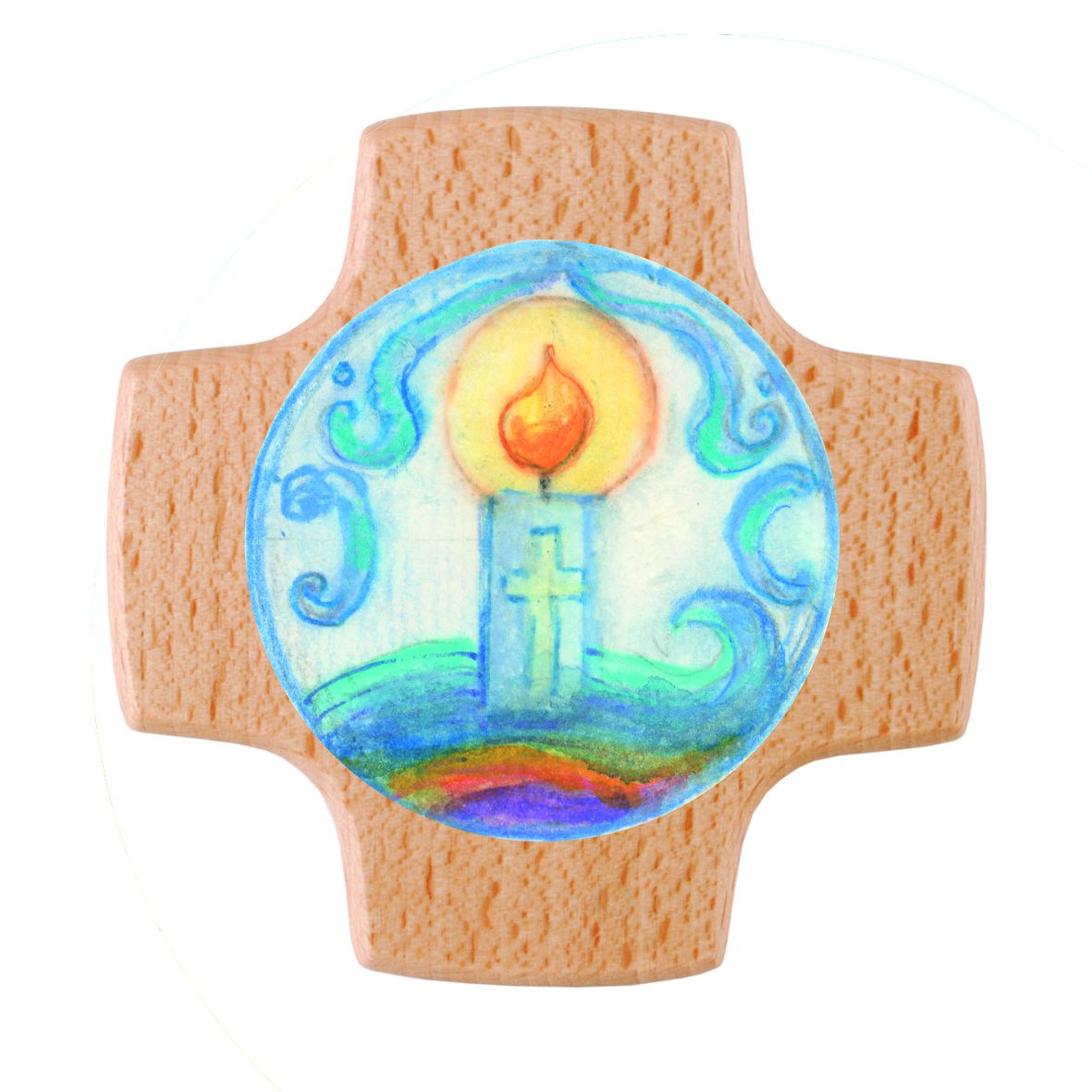 Kreuz zur Kommunion - Kerzenschein | 5245-125